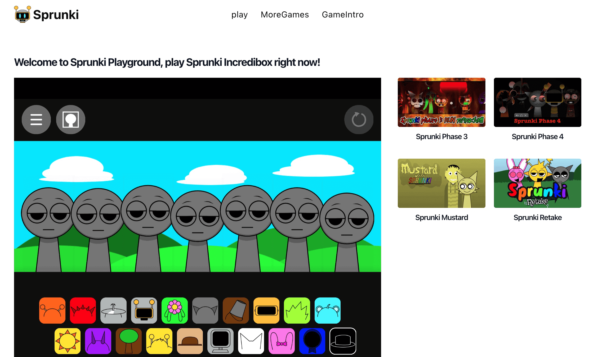 Sprunki Incredibox | Sprunki Games Online Playground